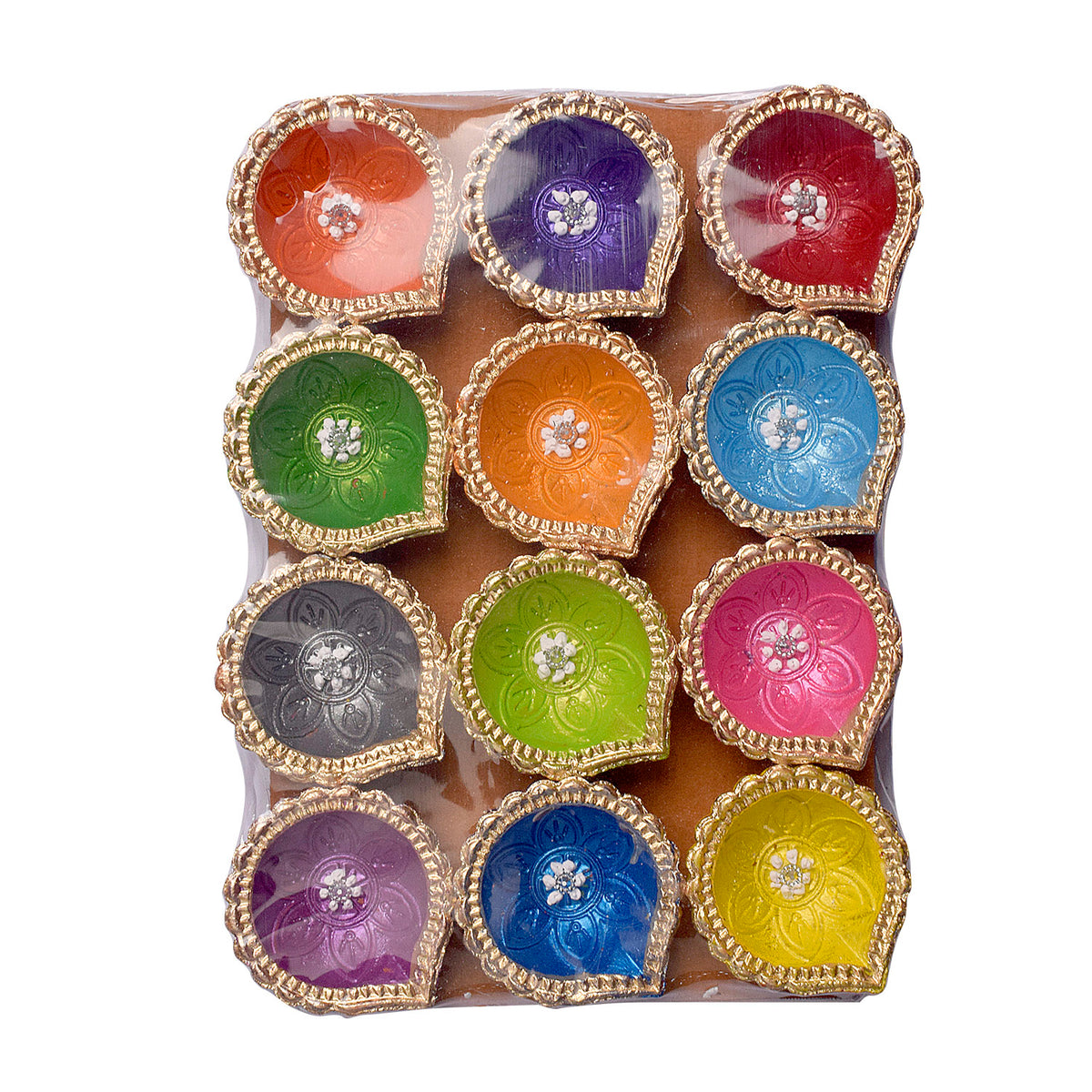 Buy 12 Pc Multicolor Clay Diya - Buy Online at Wholesale Prices ...